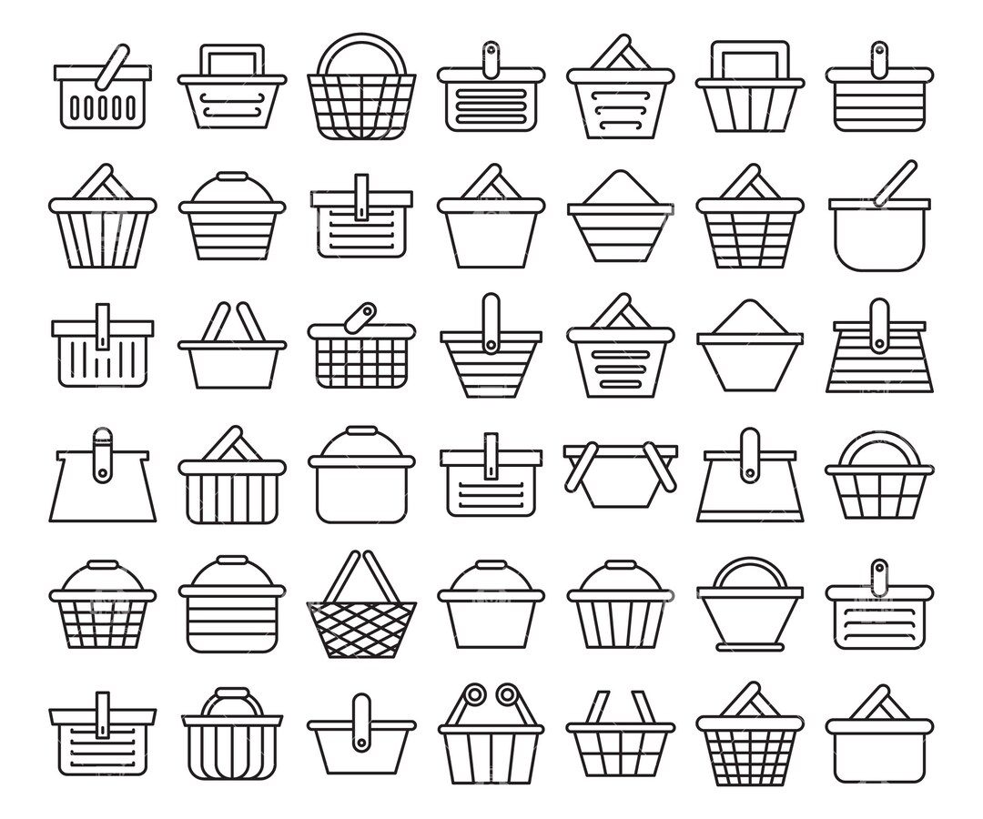 Shopping Basket Svg, Basket Svg, Basket Icons Svg, Shop Handbag ...