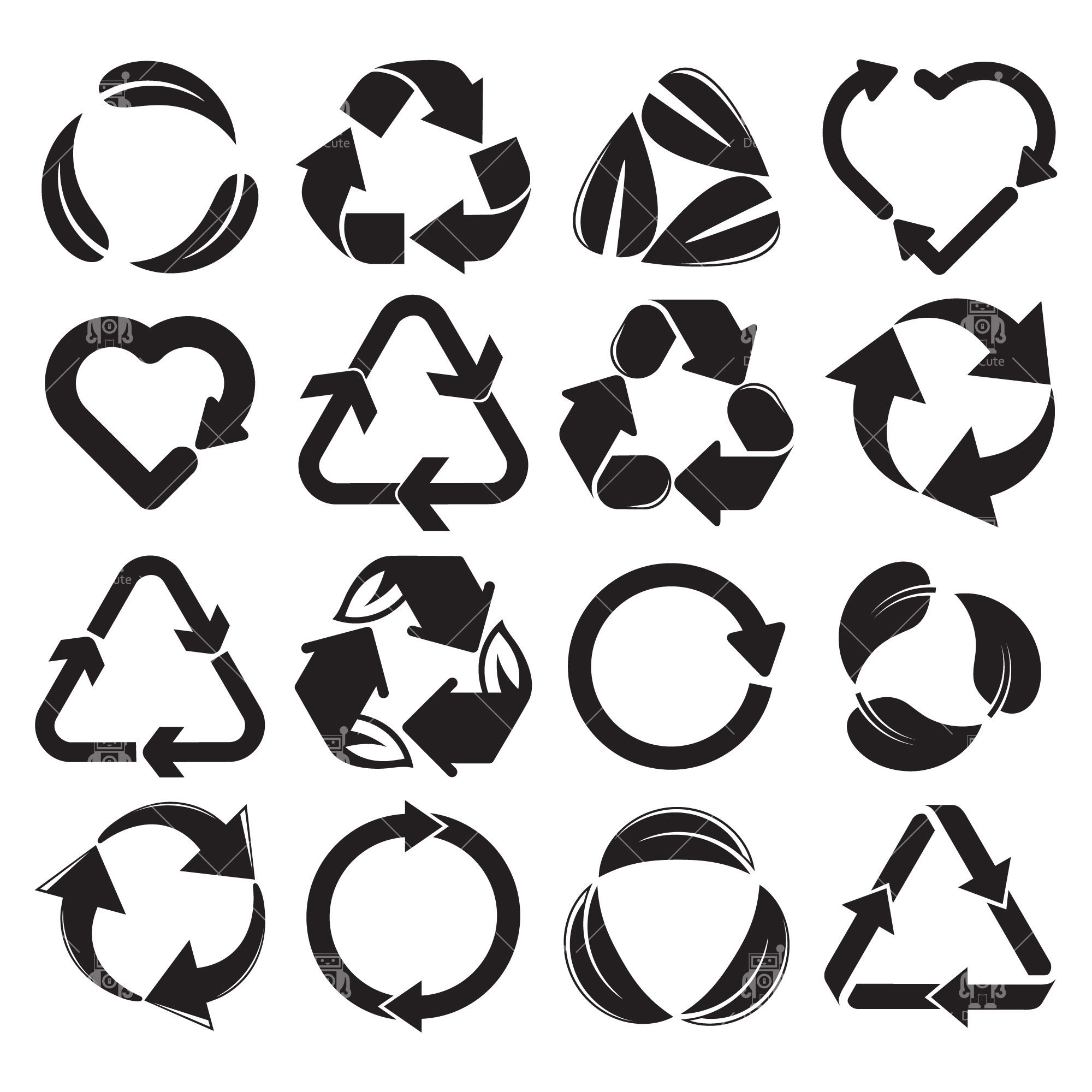 Recycle Symbol, Recycle Svg Icons, Ecology, Eco Friendly, Renewable ...