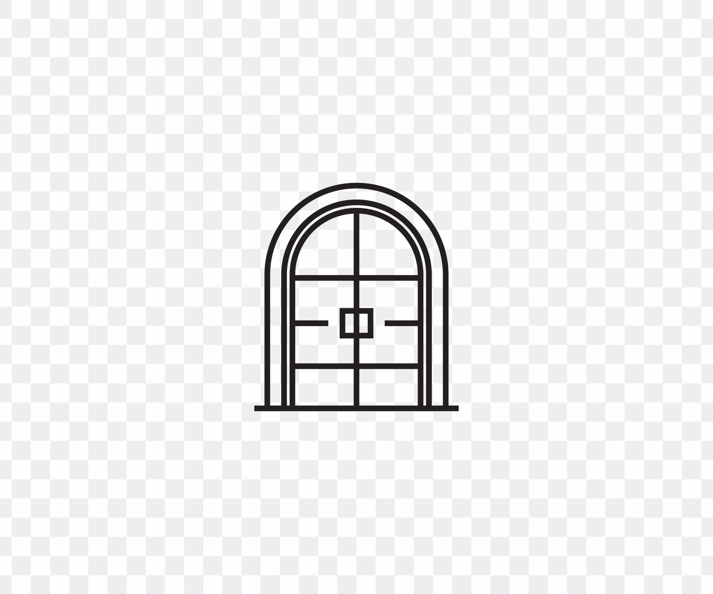Door Line Icons, House Door, Arch Door, Door Panel, Open Door, Exterior ...