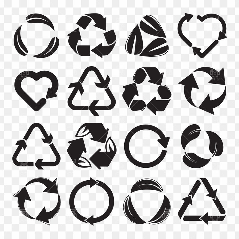 Recycle Symbol, Recycle Svg Icons, Ecology, Eco Friendly, Renewable ...