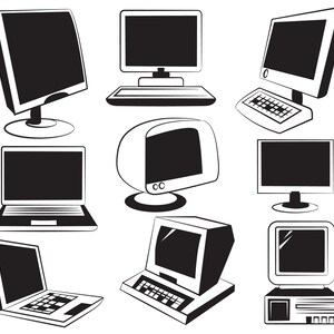 Vintage Desktop Computer Vector Bundle / eps/ dxf/ svg/ cut | Etsy