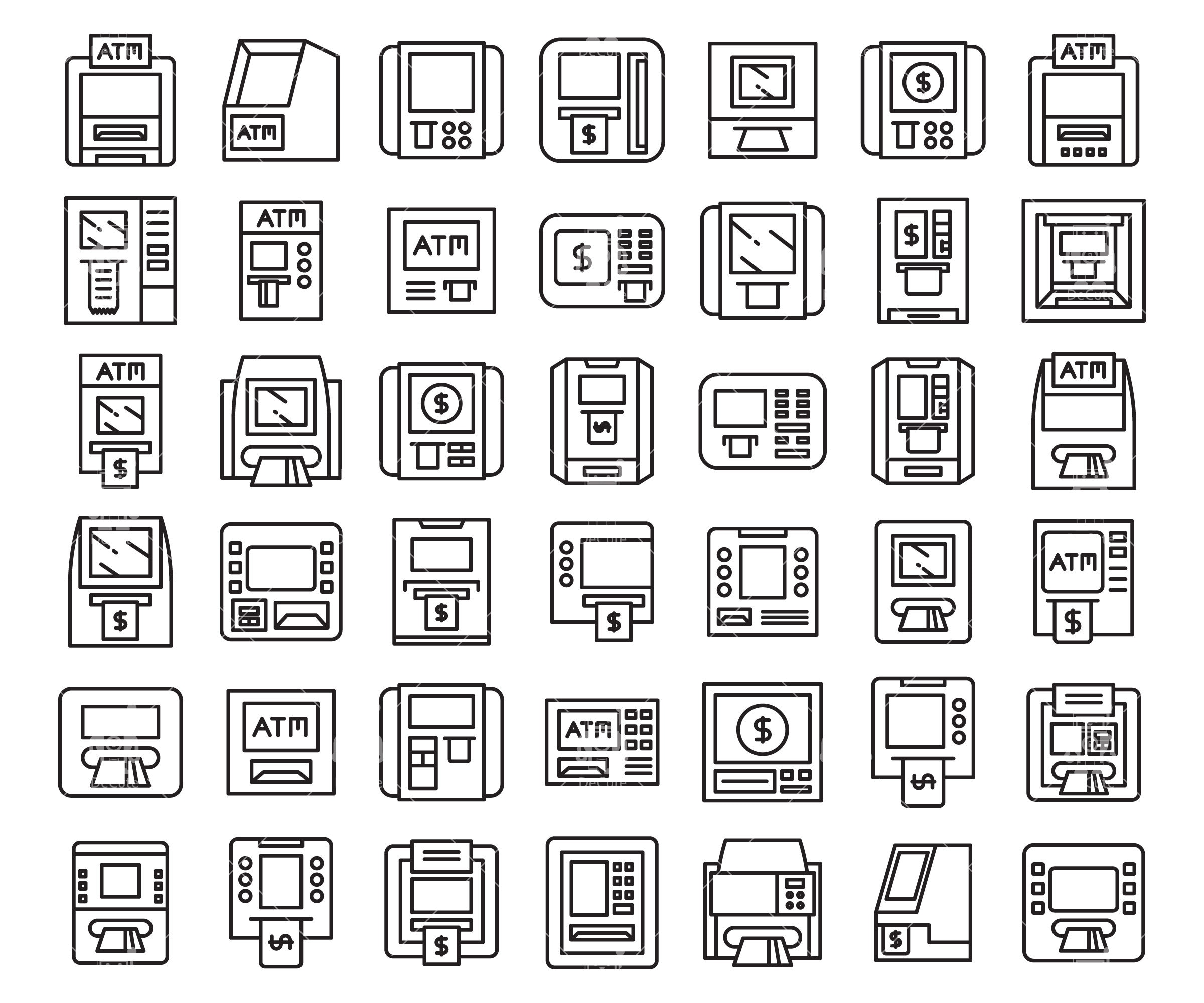 ATM Svg, Money Machine Svg, Transaction, Payout Svg, Finance, Banking ...
