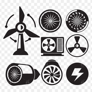 Wind Turbine Svg, Jet Engine, Air Conditioner, Propeller Svg, Fan Blade ...