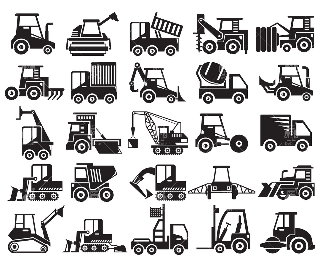 Construction Equipment, Heavy Machine, Dump Truck, Bulldozer, Tractor ...