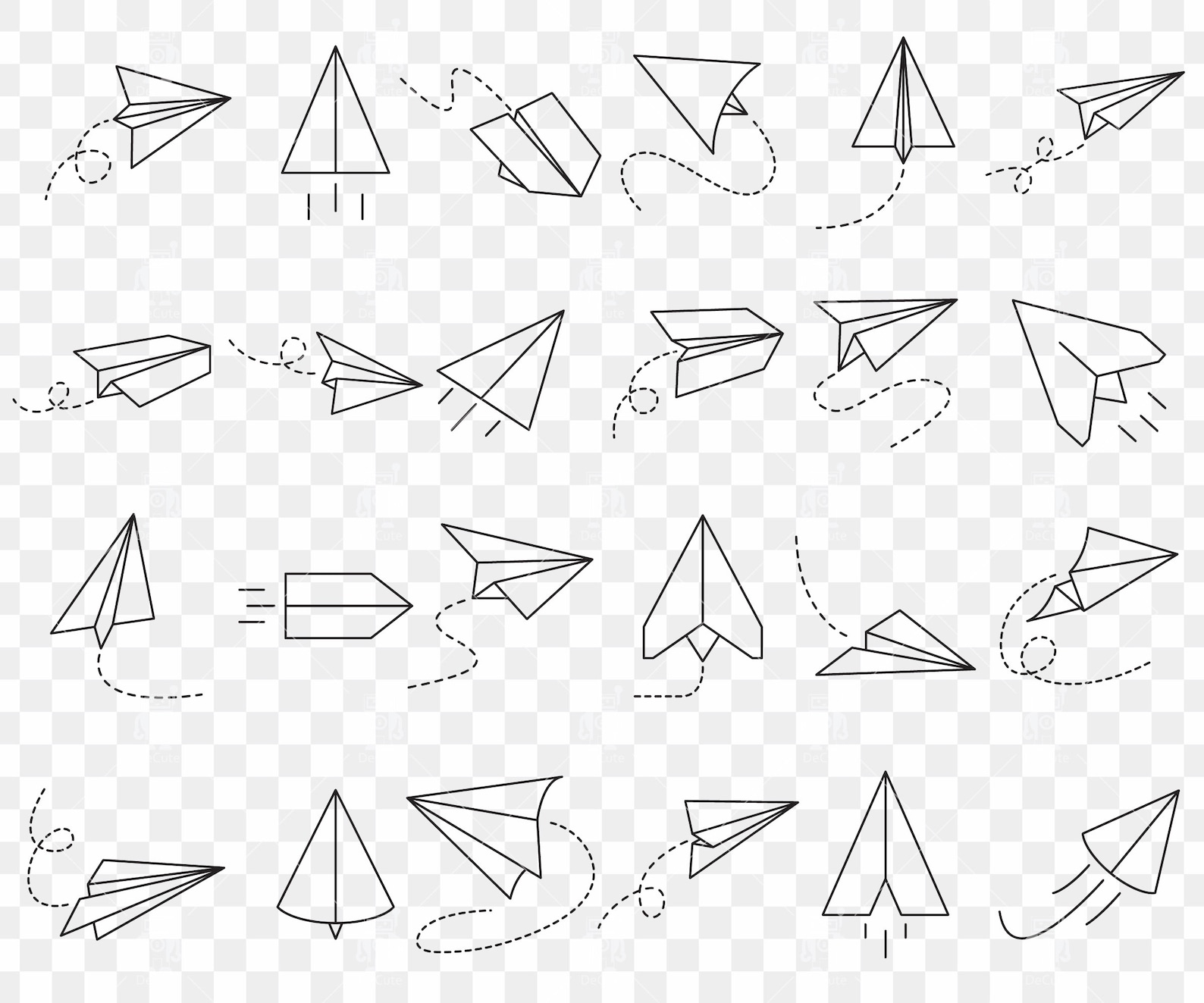 Paper Plane Svg, Paper Plane Icons, Plane and Path, Paper Plane Route ...