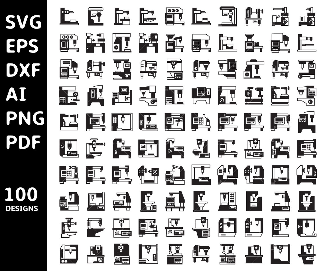 Robot machine machine svg CNC industrial machine robot | Etsy