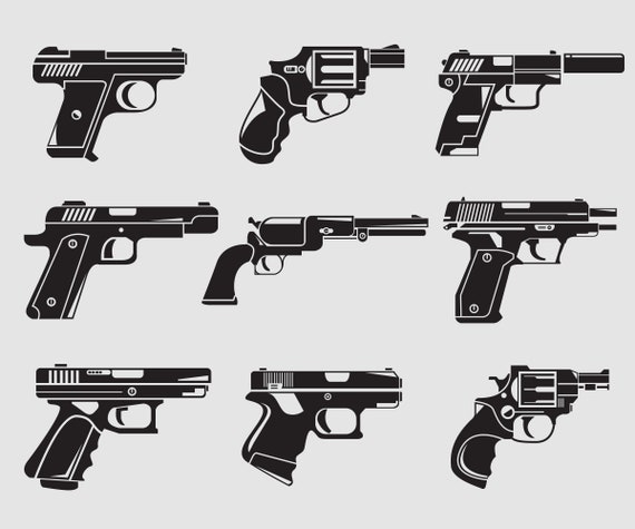 Gun/ Handgun/ Pistol/ Pistol Svg/ Revolver Vector/ Revolver | Etsy