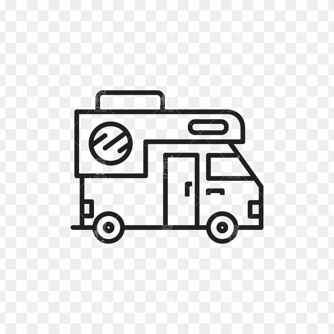 Motorhome Svg, RV Car Icons, RV Svg, Camping Car, Recreational Vehicle ...