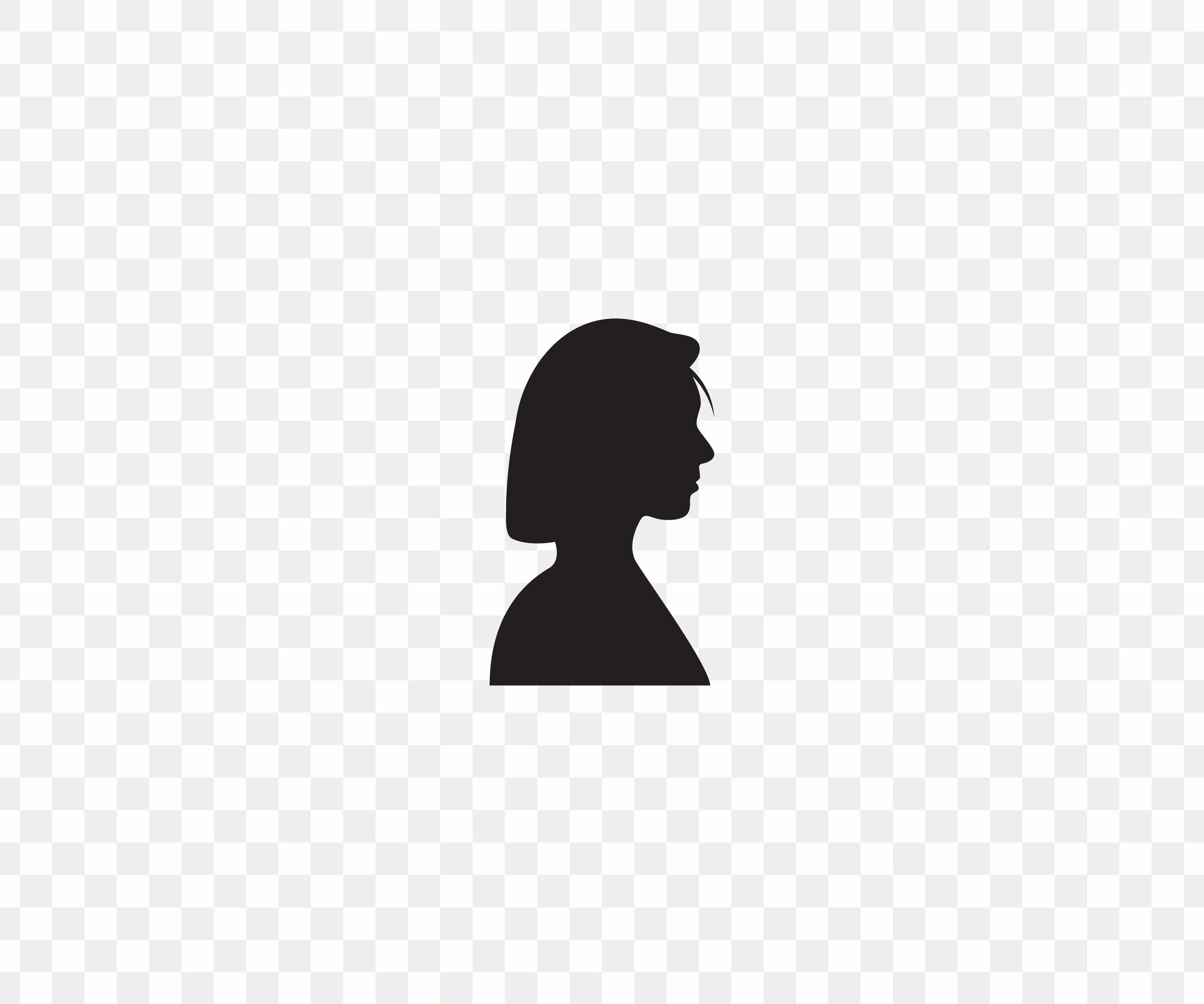 Woman Face Silhouette, Girl, Female Profile Side View Characters Icons ...