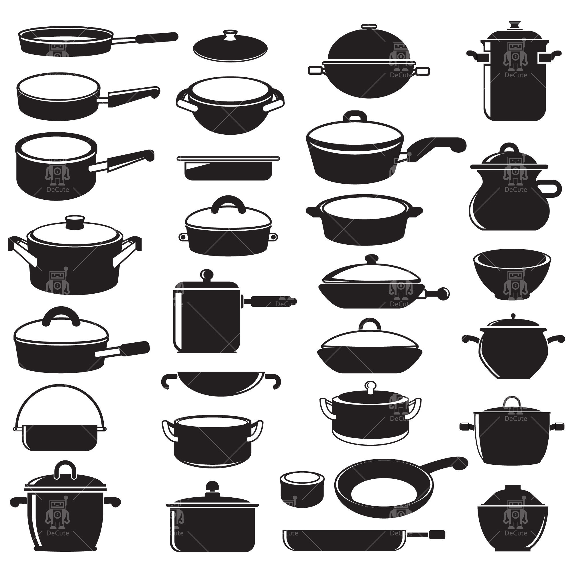 Kitchen Pots And Pans Clipart