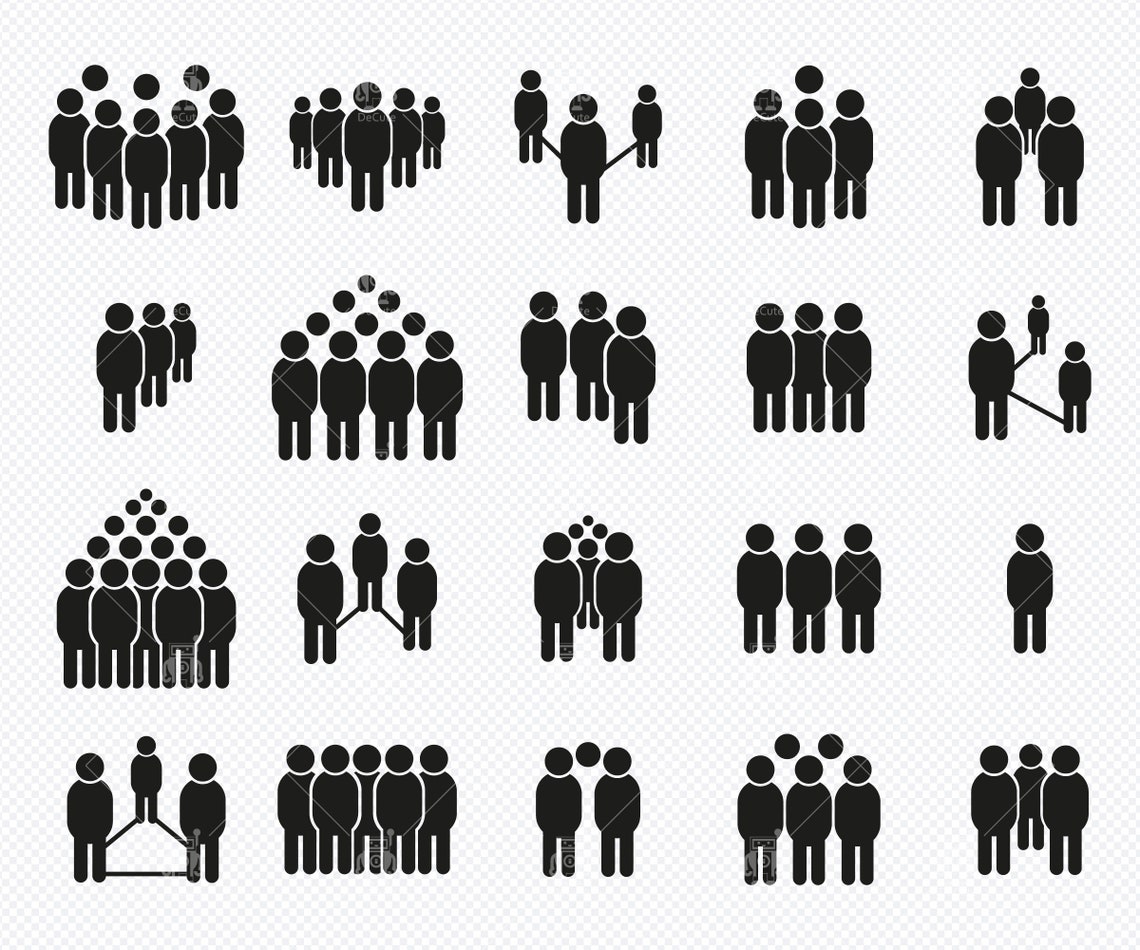 People Group, People Teamwork, People Stick Figure Group and Gathering ...