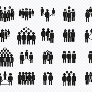 People Group, People Teamwork, People Stick Figure Group and Gathering ...