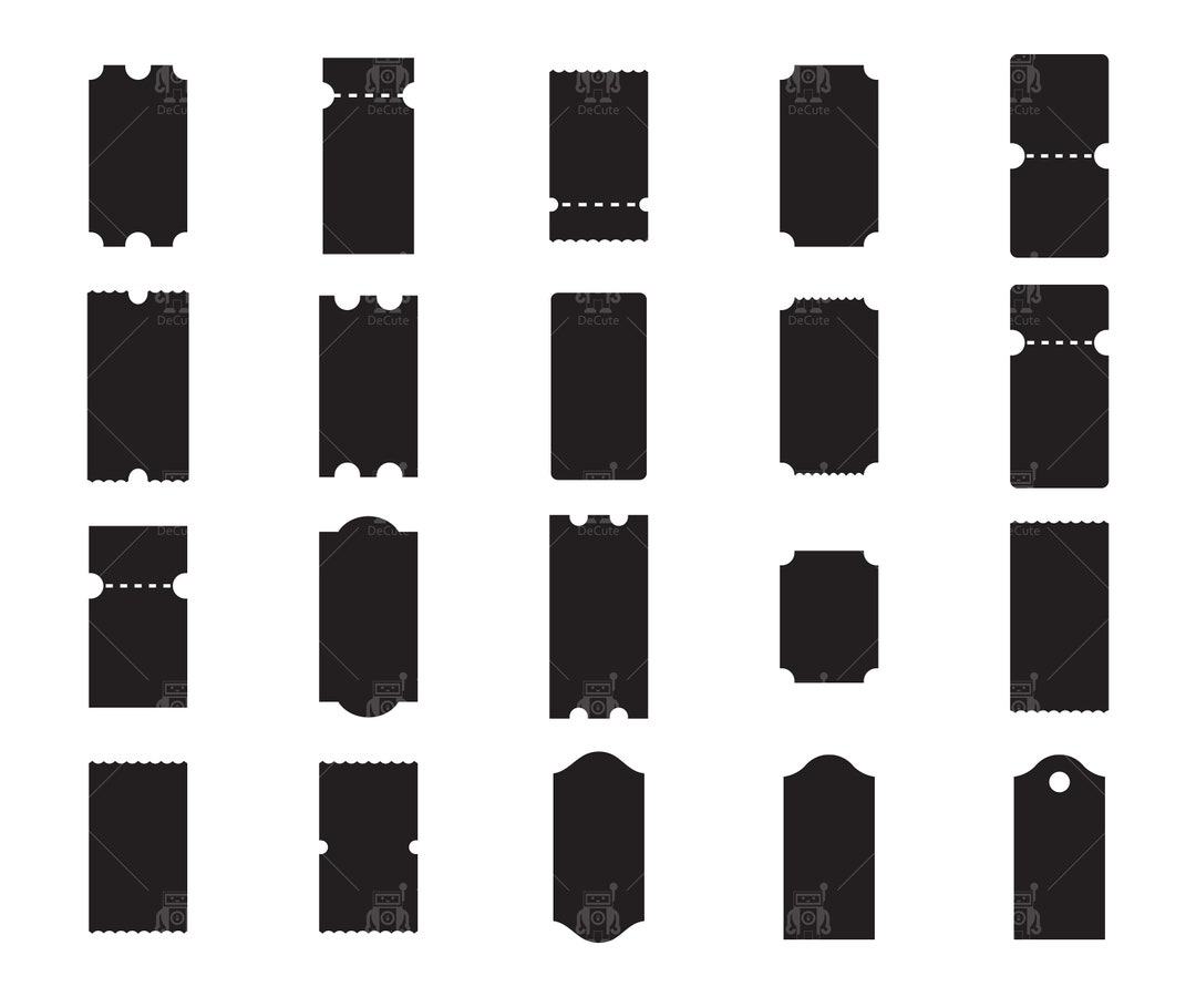 Ticket Template, Ticket Svg, Coupon Svg, Blank Ticket Svg, Event Ticket ...