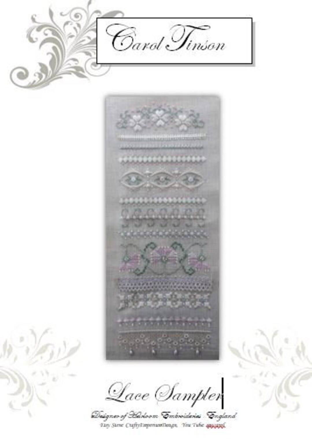 Lace Sampler Counted Stitch Embroidery Design PDF - Etsy