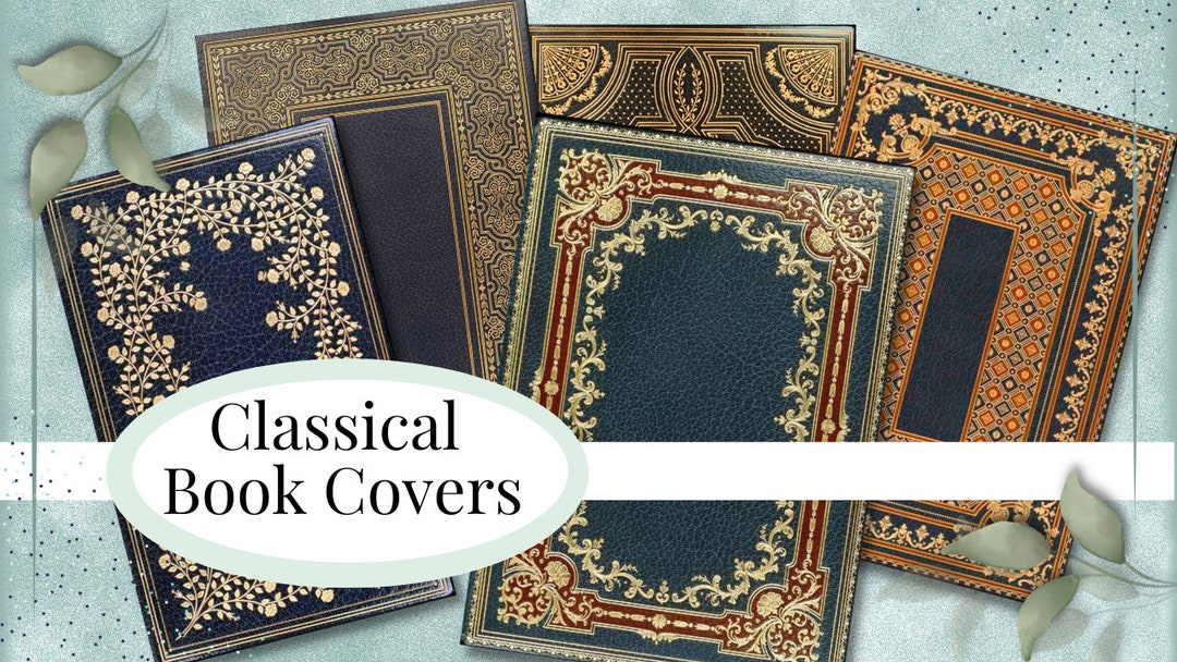 Classical Book Covers Digital Kit - Etsy