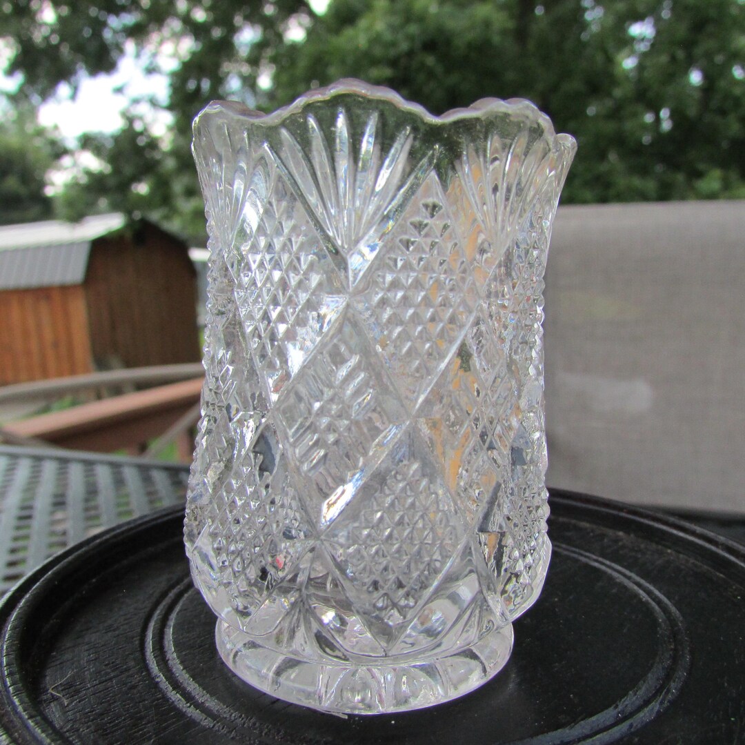 Cut Glass Toothpick/match Holder - Etsy