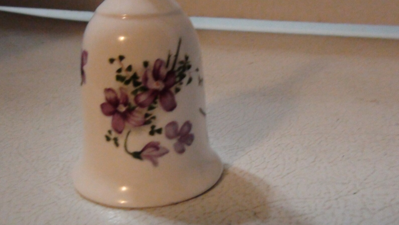 Vintage Bone China Bell With Violets Made by MANN - Etsy