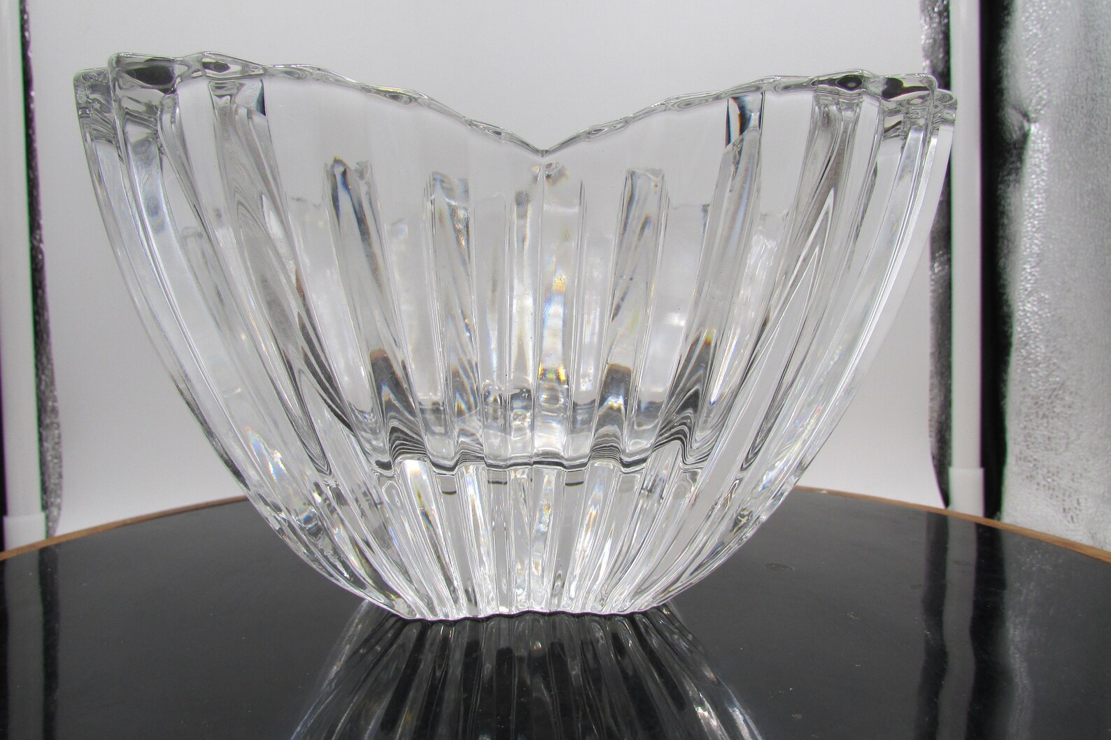 Mikasa- Lead Crystal Tulip Bowl Lydia Pattern - Etsy