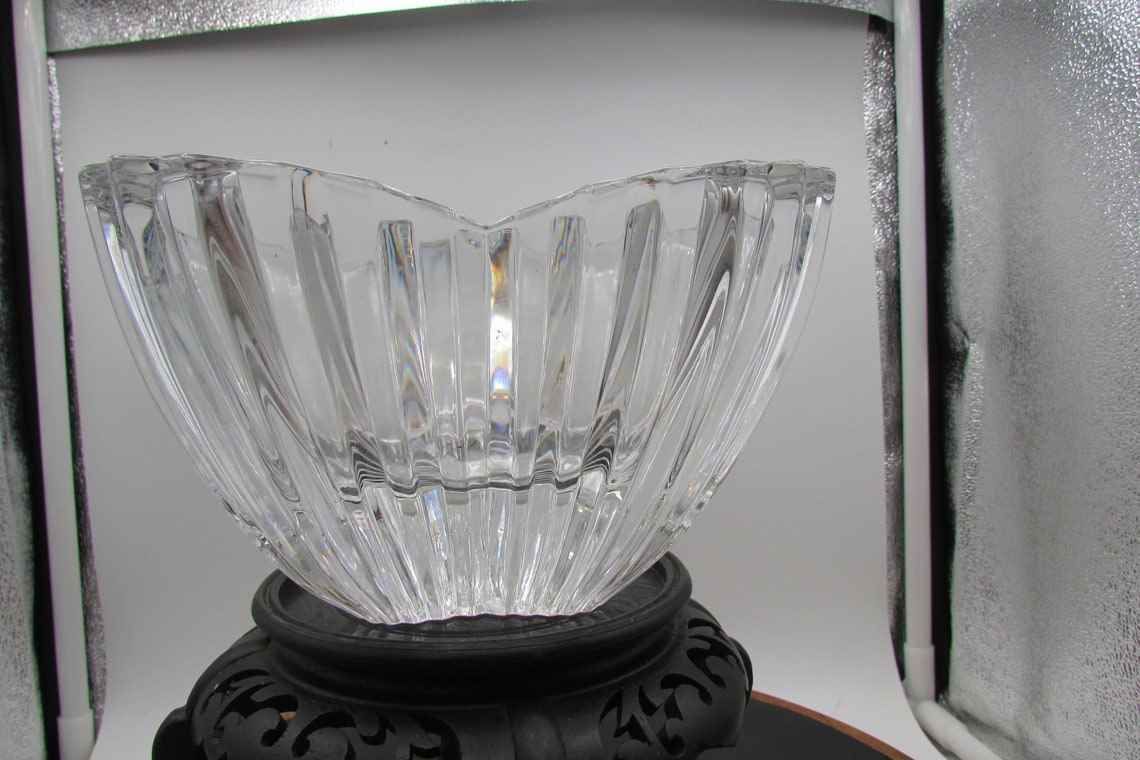 Mikasa Lead Crystal Tulip Bowl Lydia pattern | Etsy