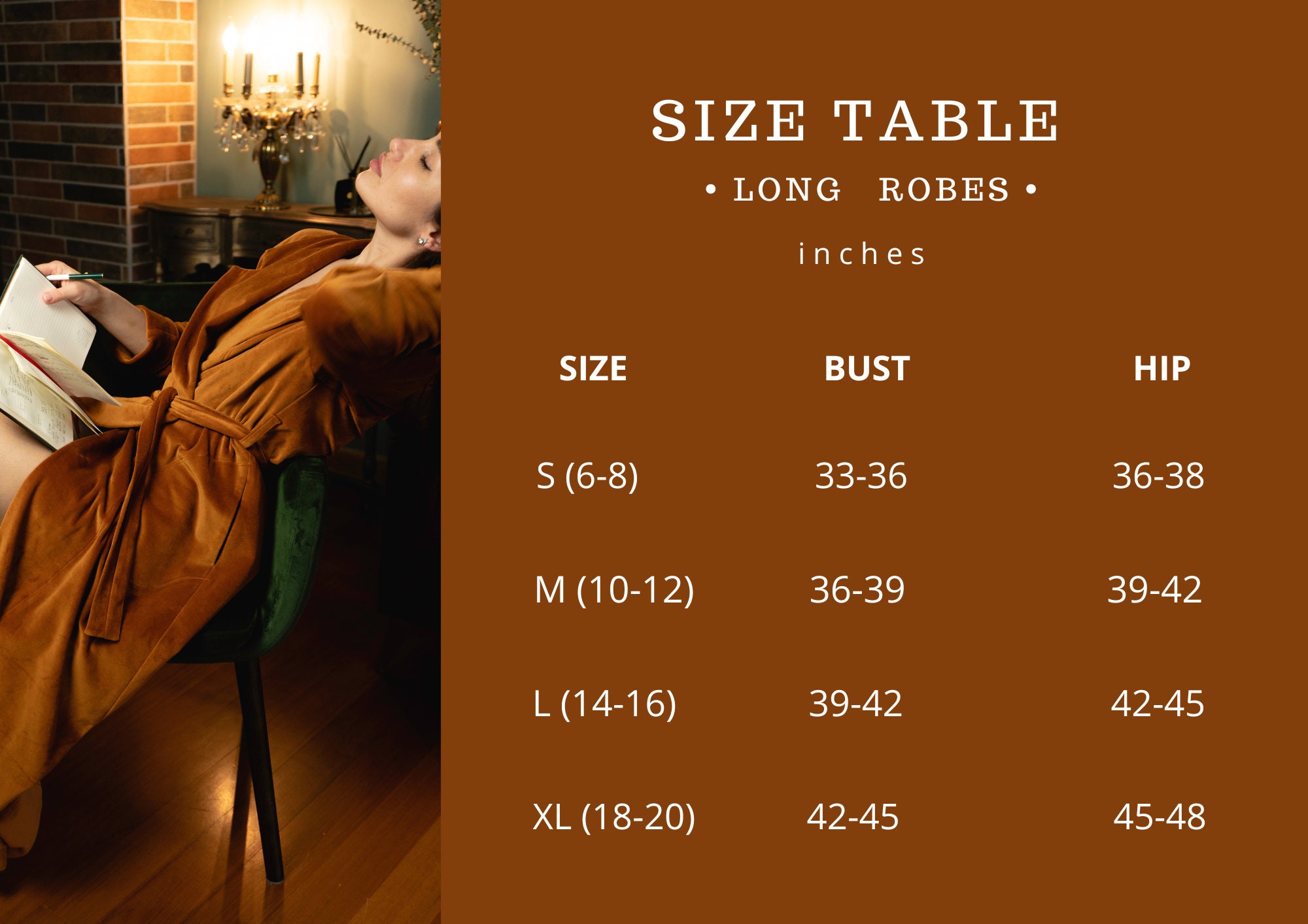 Long Velvet Robe With Pockets Color of Caramel Eco Cotton 100% Natural ...