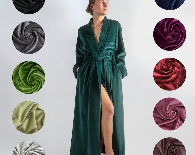 Gorgeous Blue Velvet Plush Bathrobe/getting Ready Robe Size 10/12 - Etsy