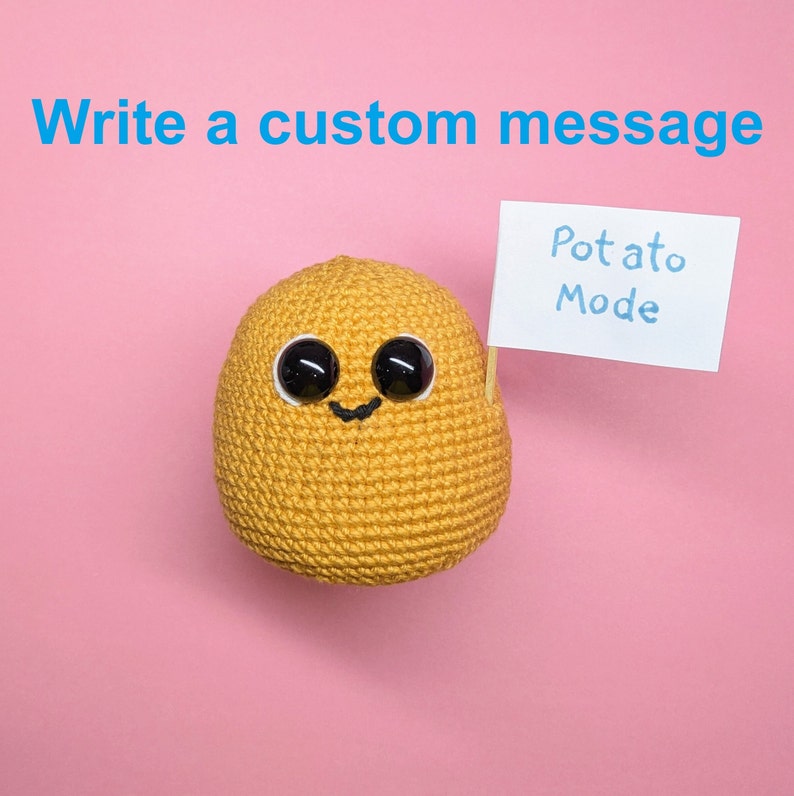 PATTERN ONLY: Custom Message Potato Crochet Pattern, No Sew Pattern ...