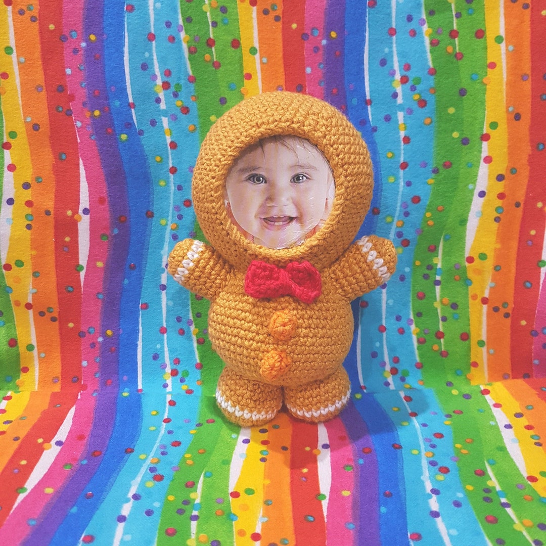 PATTERN ONLY PDF Download: Gingerbread Man Photo Frame Crochet Pattern ...