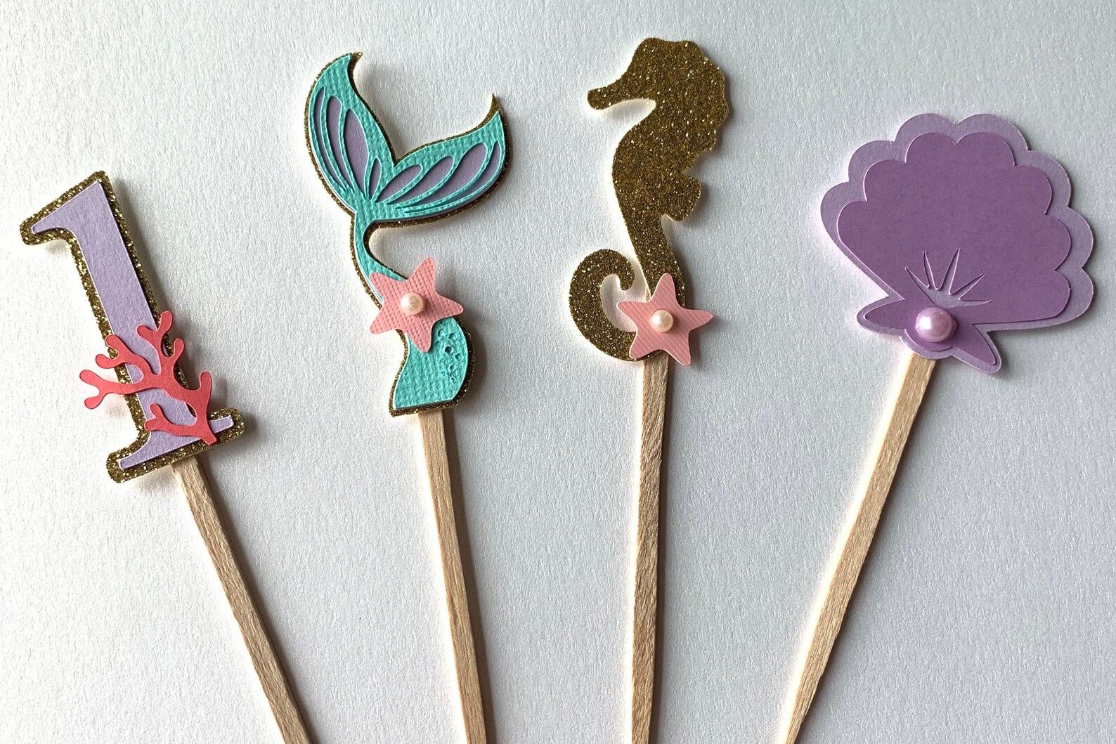 Mermaid Cupcake Toppers, Under the Sea Birthday Party Decor - Etsy