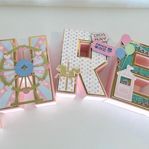 Carousel 3d Letters, Carnival 3d Letters, Carousel Party Decorations ...