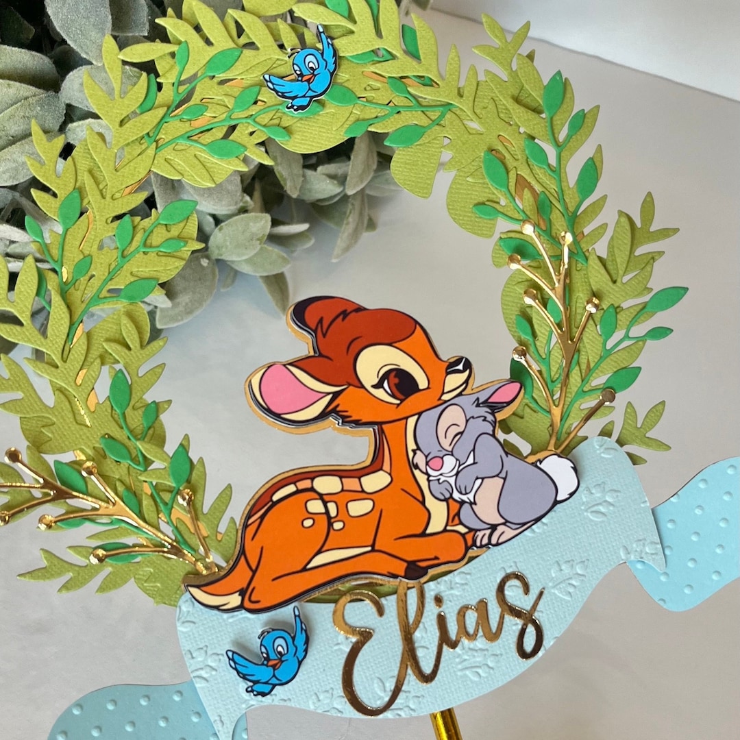 Bambi Cake Topper, Bambi Theme Cake Topper, First Birthday Cake Topper ...