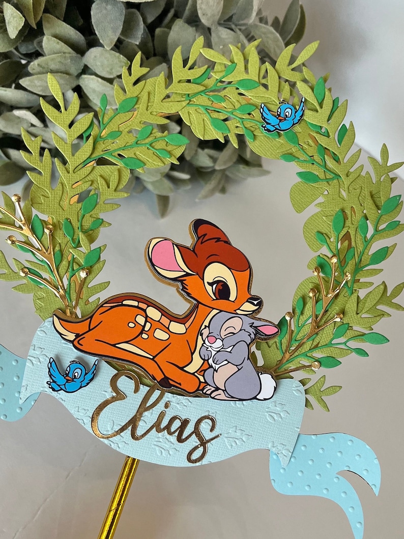 Bambi Cake Topper, Bambi Theme Cake Topper, First Birthday Cake Topper ...