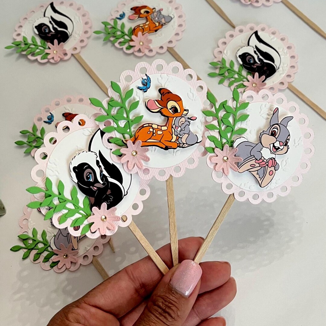 Bambi 1st Birthday Cupcake Toppers, Bambi 1st Birthday, Bambi Birthday ...
