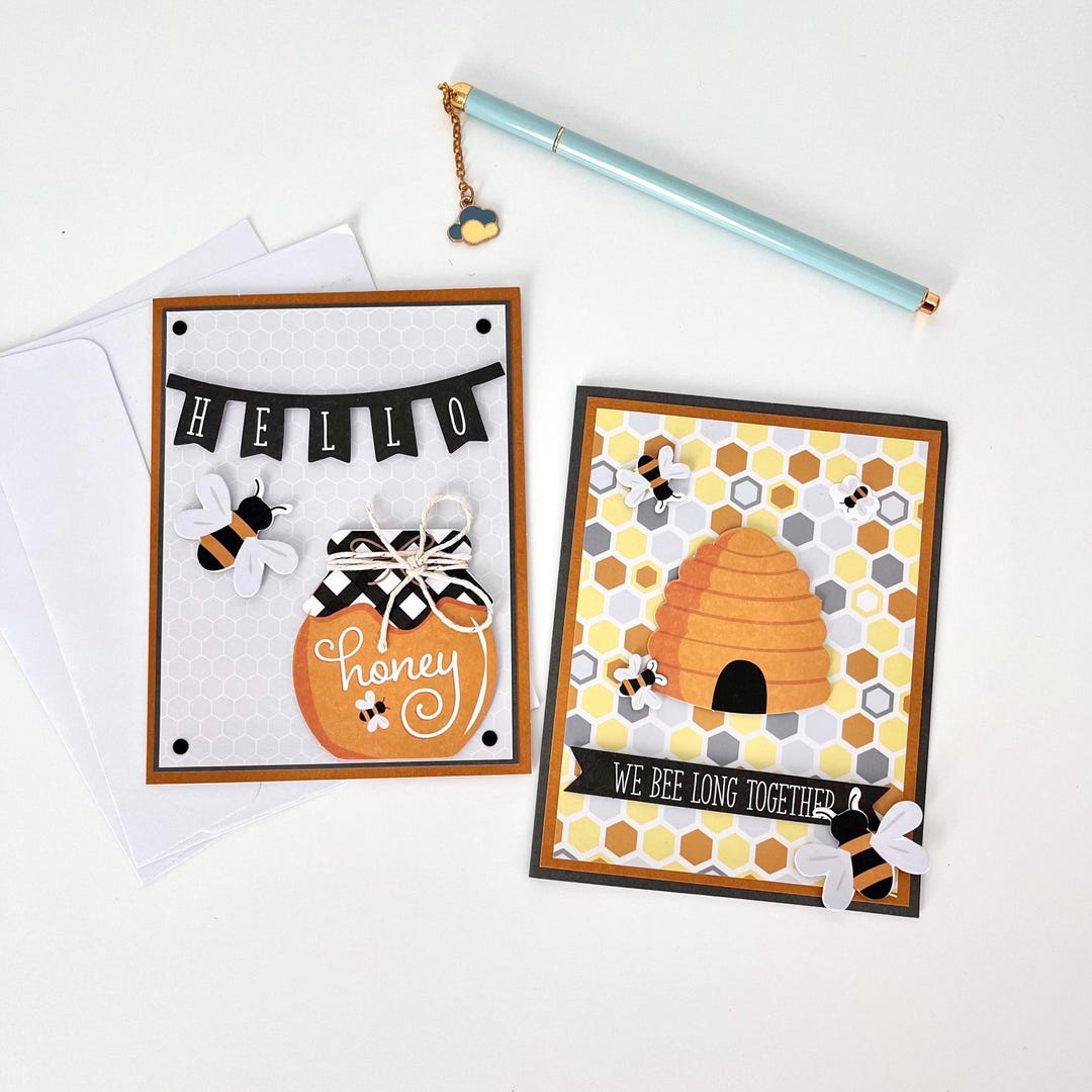 Handmade Hello Bee Card Set: Spring Stationery - Etsy