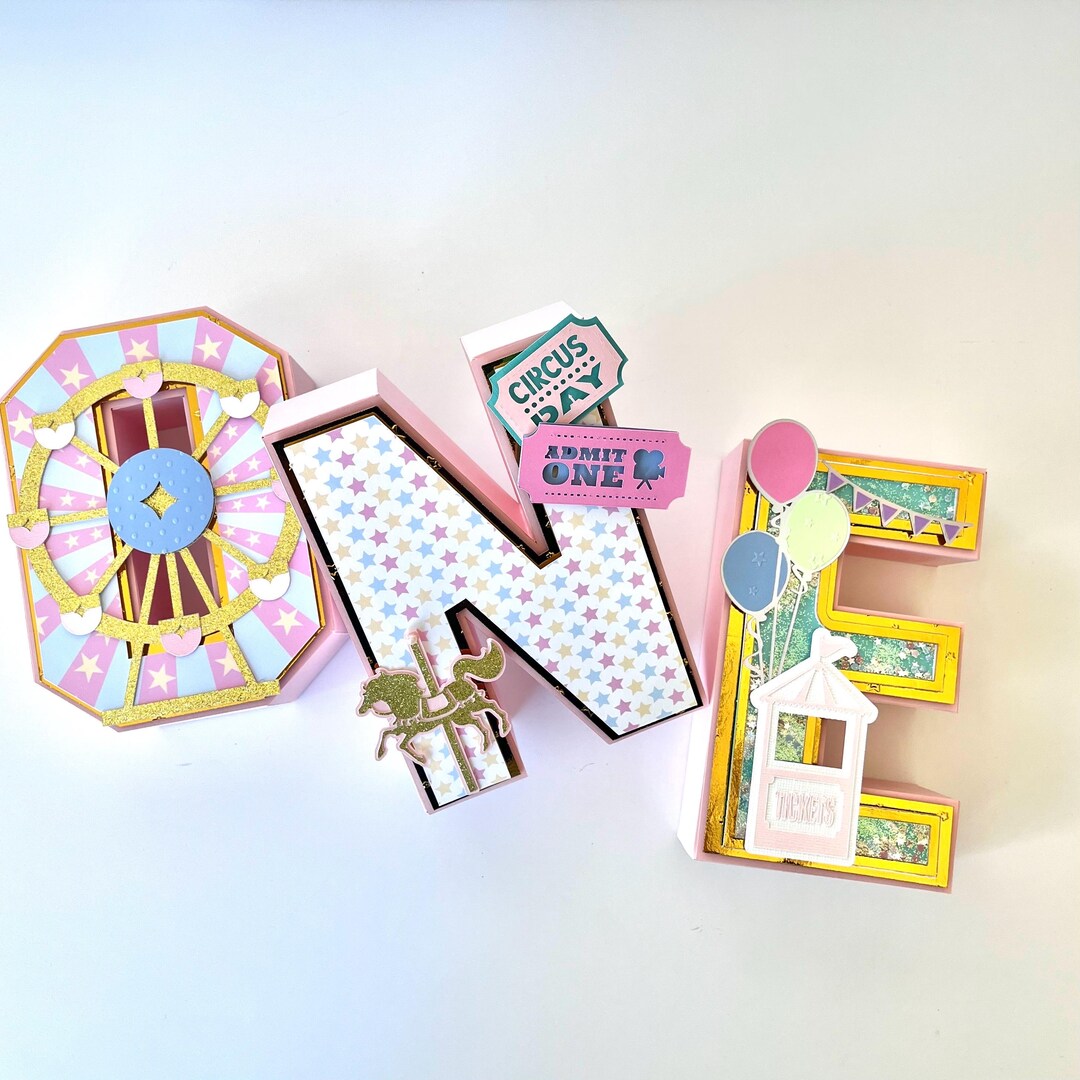 Carnival 3D Letters, Carousel 3D Letters, Carnival Party Decorations ...