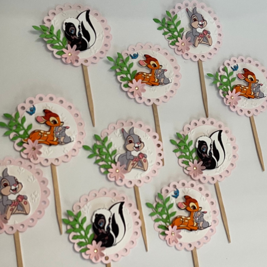 Bambi Cupcake Toppers, Woodland Birthday Party Decorations - Etsy