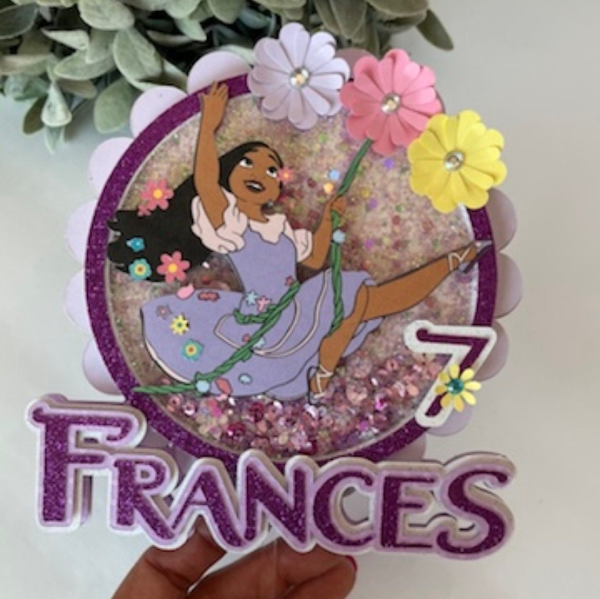 Isabella Encanto Cake Topper, Shaker Style, Personalized Birthday Party ...