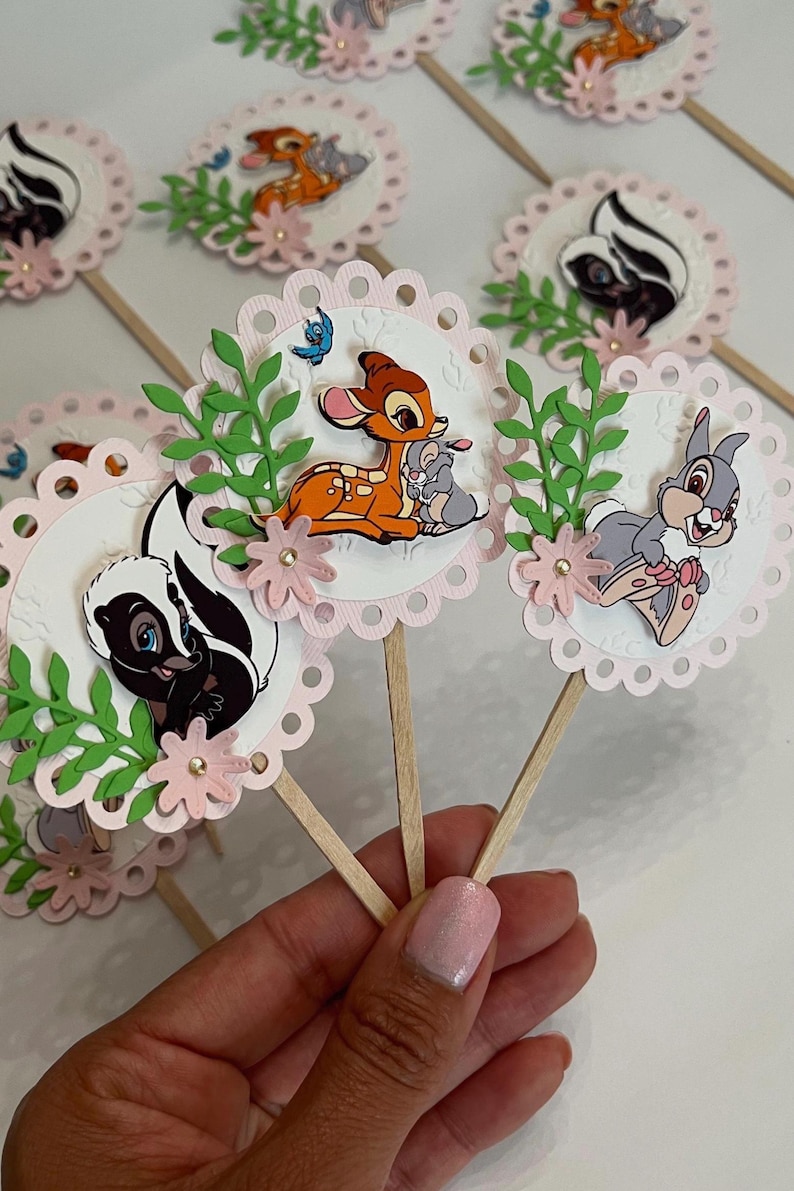 Bambi 1st Birthday Cupcake Toppers, Bambi 1st Birthday, Bambi Birthday ...