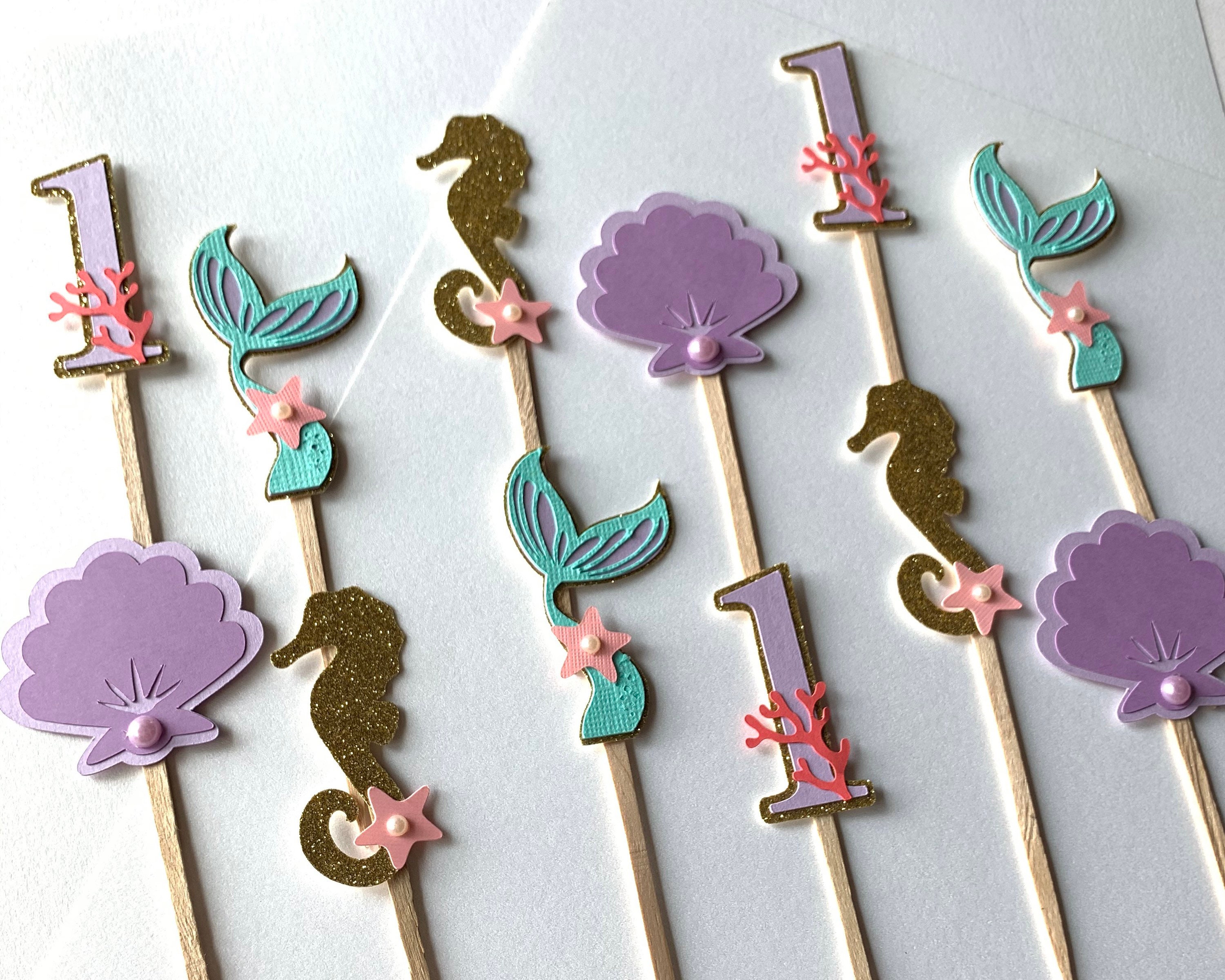 Mermaid Cupcake Toppers, Under the Sea Birthday Party Decor - Etsy