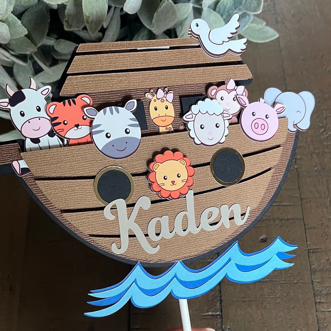 Noah's Ark Cake Topper, Noah's Ark Party Decorations, Noah's Ark Party ...