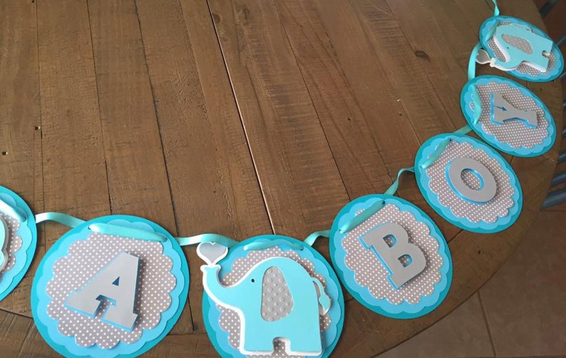 Elephant Baby Shower Banner It's a Boy Banner Elephant - Etsy