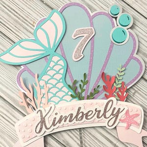 Mermaid Cake Topper, Mermaid Topper, Under the Sea Cake Topper, Mermaid ...