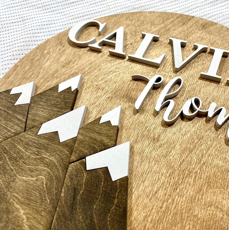 Round Board Name Sign Customized Personalized Baby - Etsy