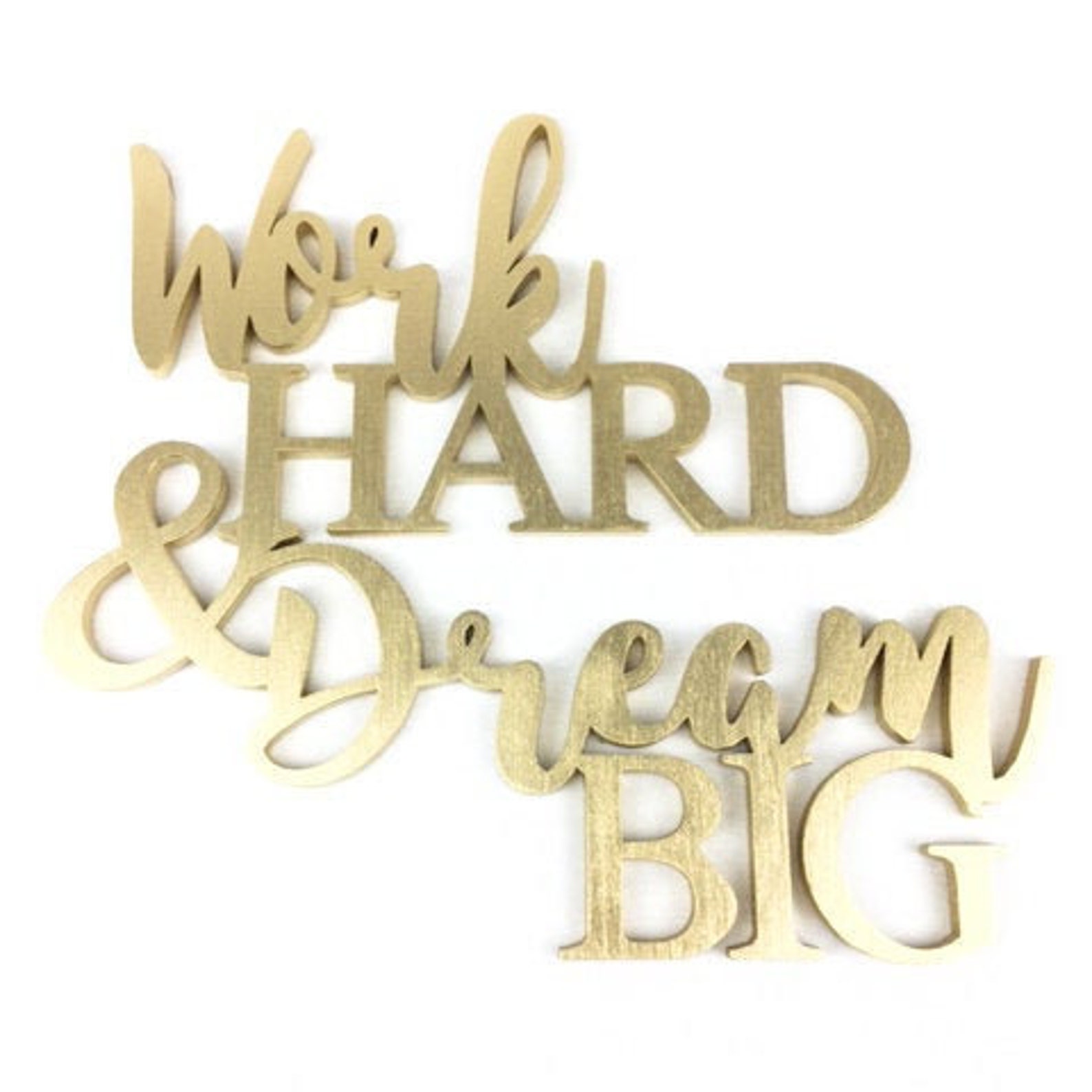 Work Hard & Dream Big Sign Motivational Inspirational Quote Sign for ...