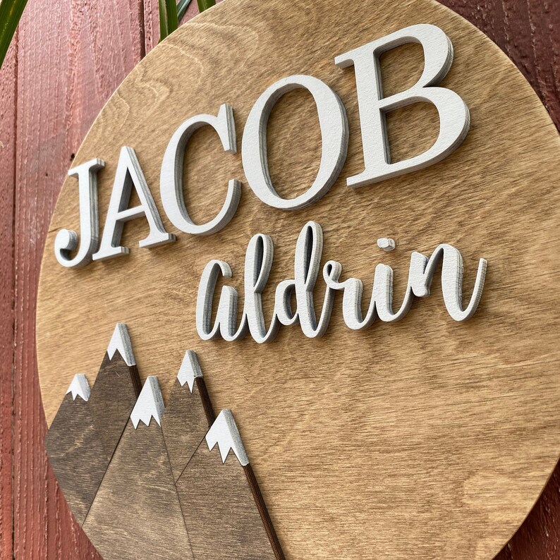 Round Board Name Sign Customized Personalized Baby - Etsy