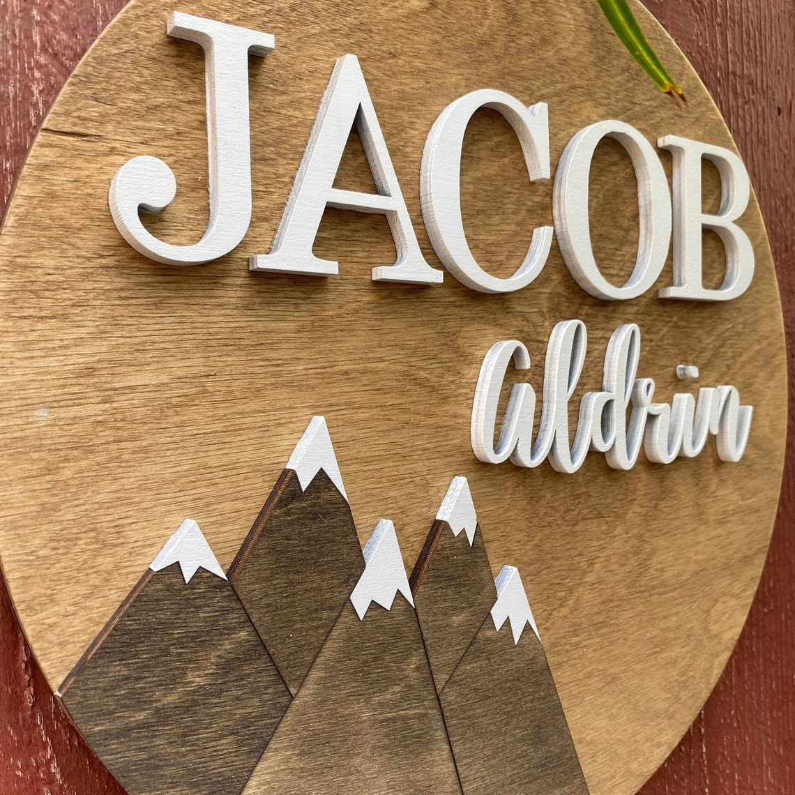 Round Board Name Sign Customized Personalized Baby - Etsy