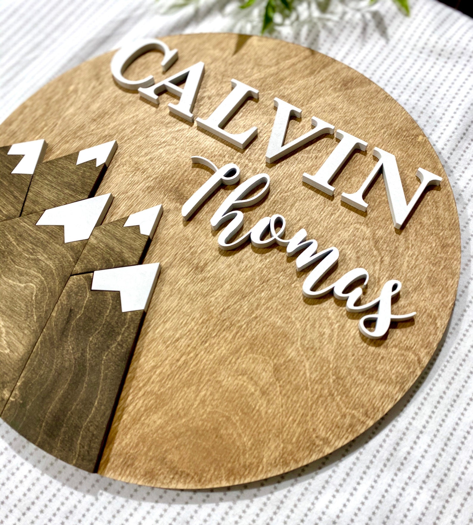 Round Board Name Sign Customized Personalized Baby - Etsy
