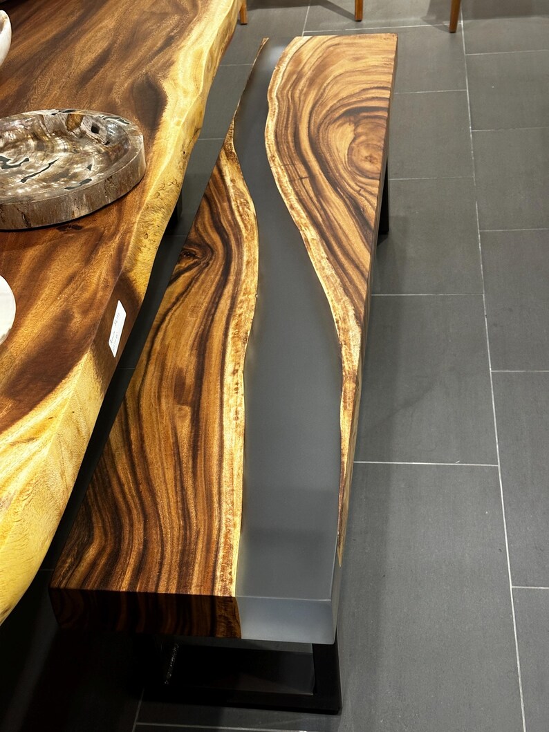 72 Inch Acacia Resin River Bench - Etsy