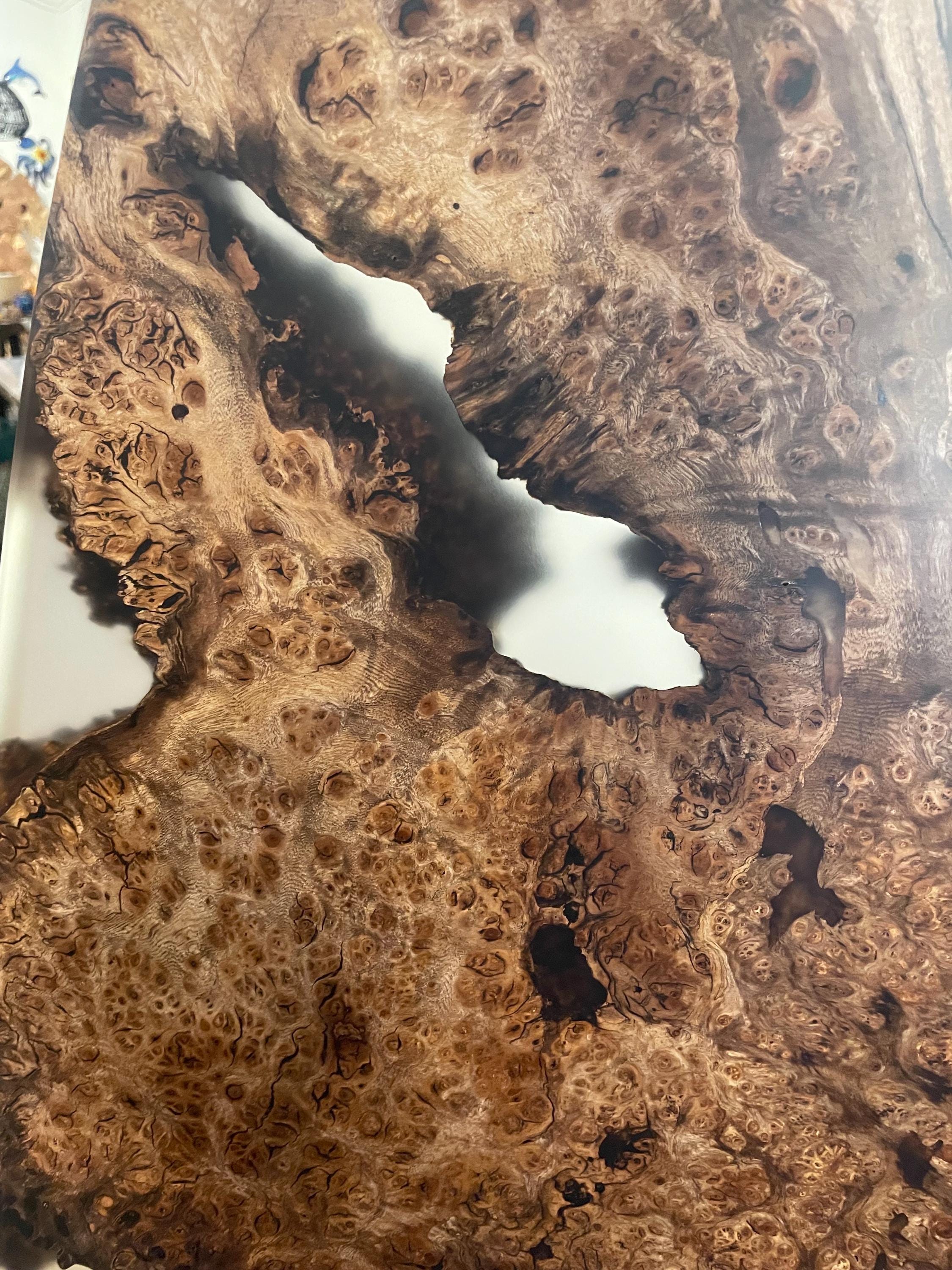Frosted Resin Surfboard Made Out of California Pepper Burl - Etsy