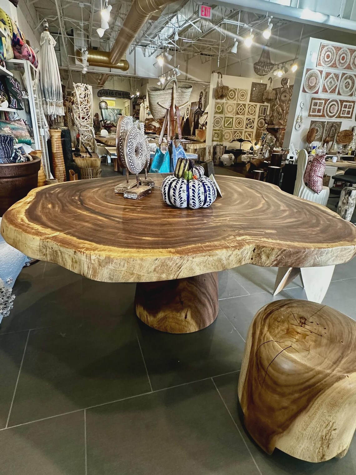 Organic Round Table - Acacia - Etsy