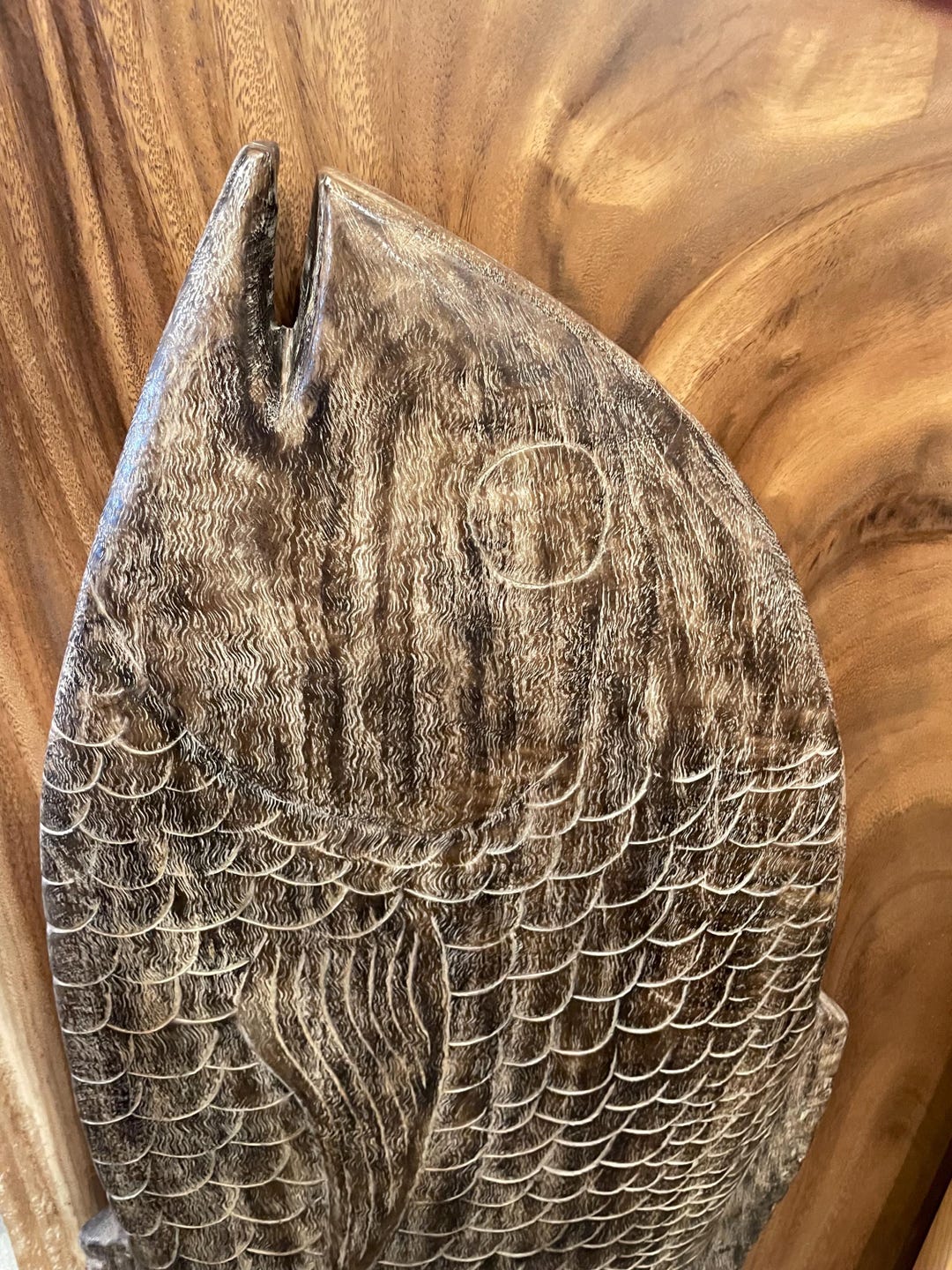 Acacia Wood Fish Sculpture - Etsy